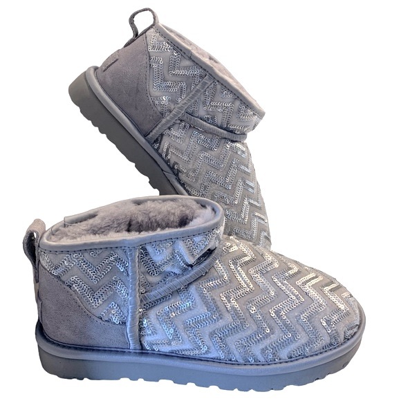 UGG | Shoes | Very Rare Ugg Sequin Chevron Classic Ultra Mini Ankle ...